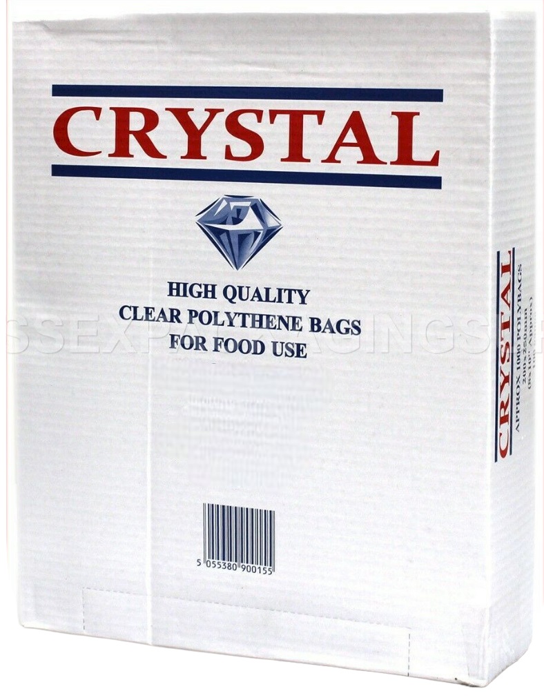 Clear Polythene Bags Food Grade 7" x 9" (175mm x 225mm) - essexgs.co.uk